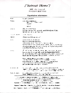 Downloadable Forms Retreat Information Sheet Sample – Retreat-in-a-Bag